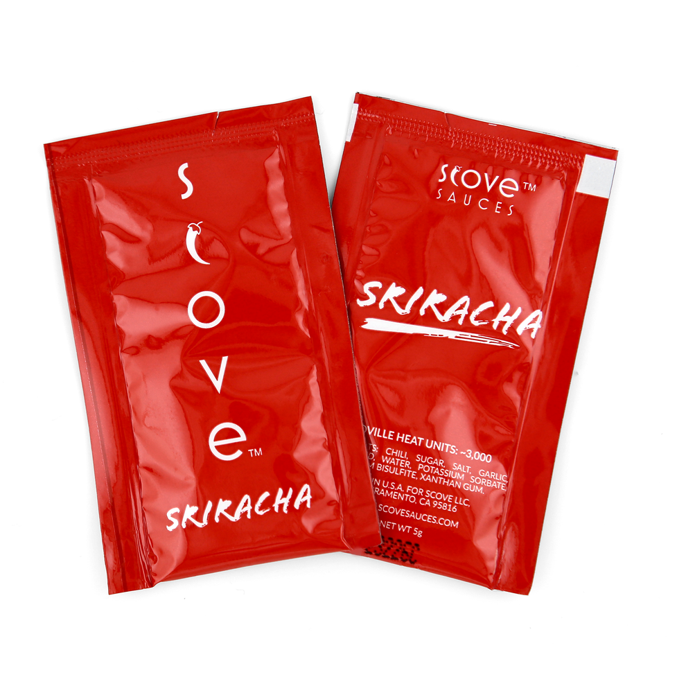 Scove Sriracha Hot Chili Sauce Packets | Made in USA