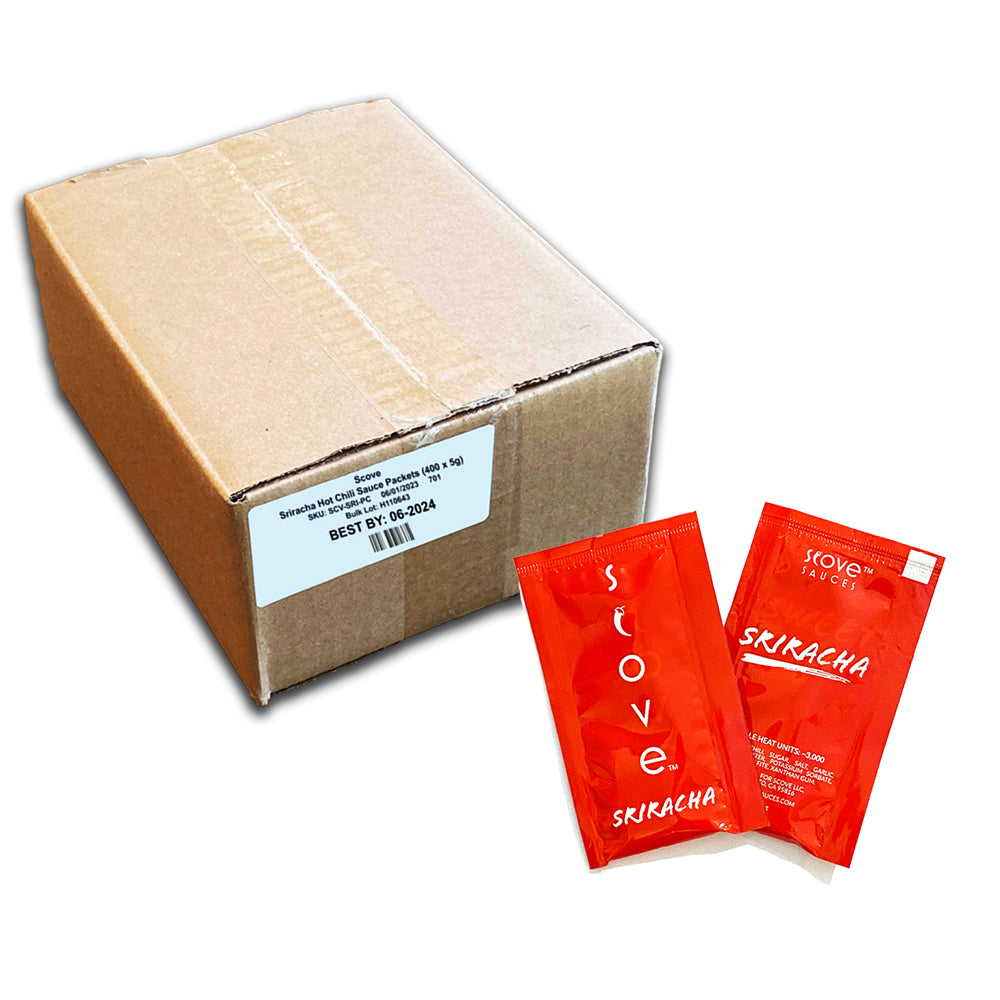 Scove Sriracha Hot Chili Sauce Packets | Made in USA